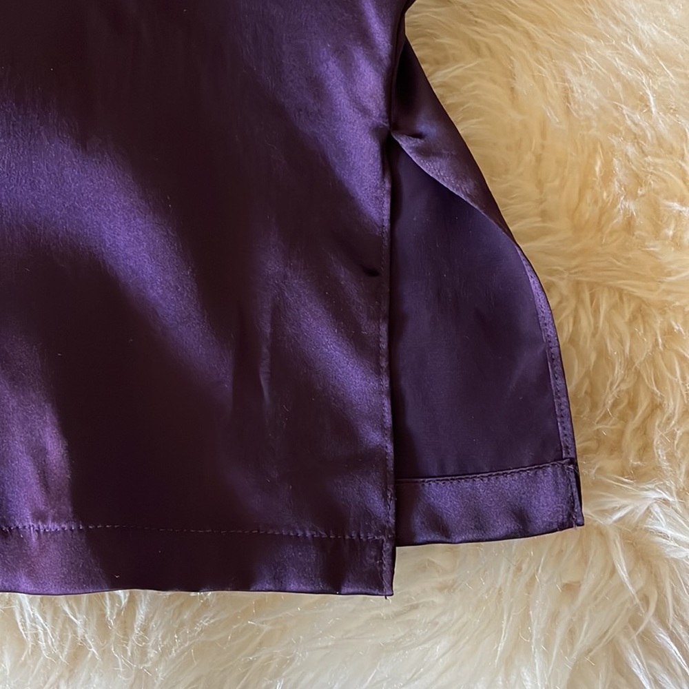 Reformation Silk Dark Purple Dress - Gem